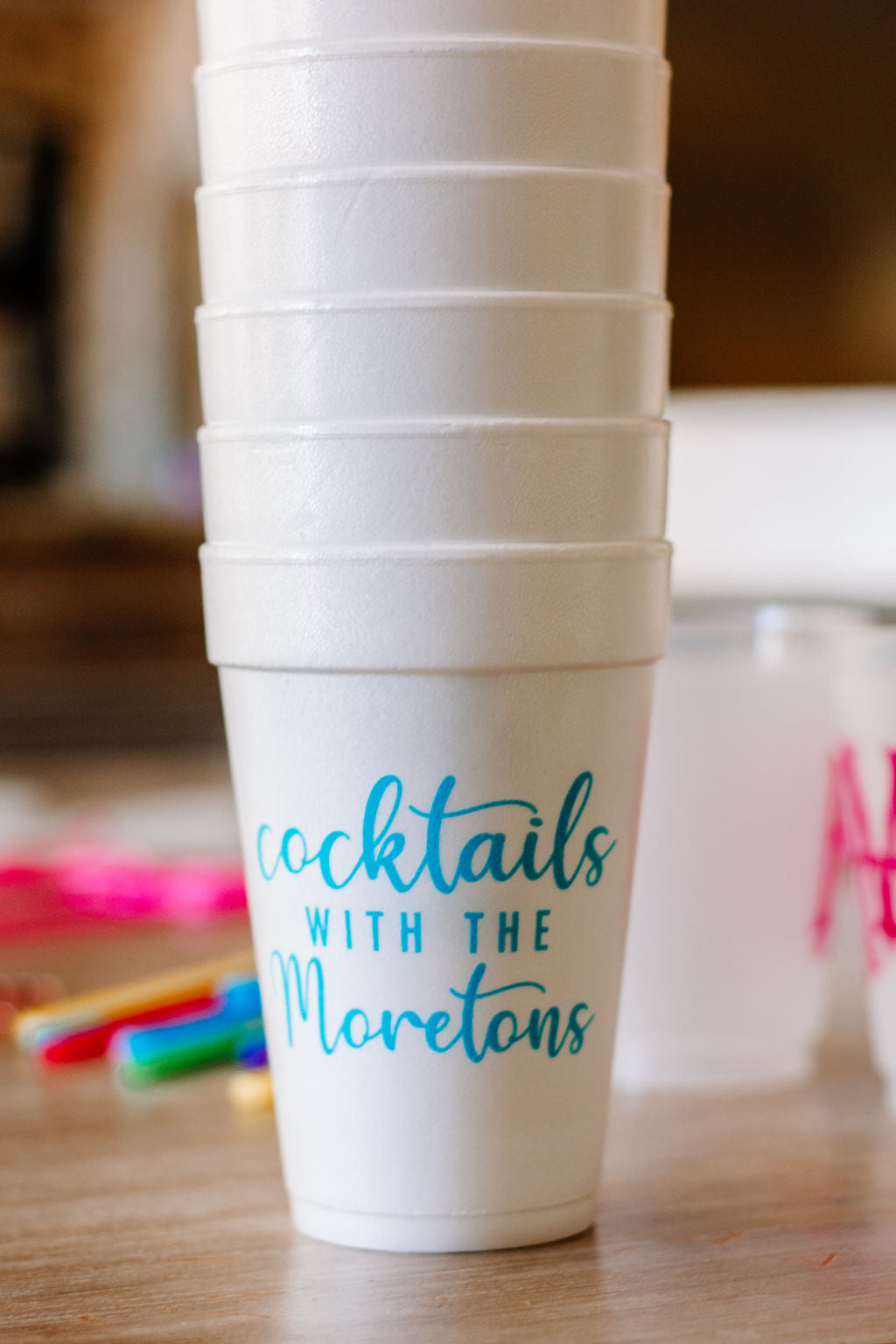 Cocktails Script Styrofoam Cups – Hello Harper