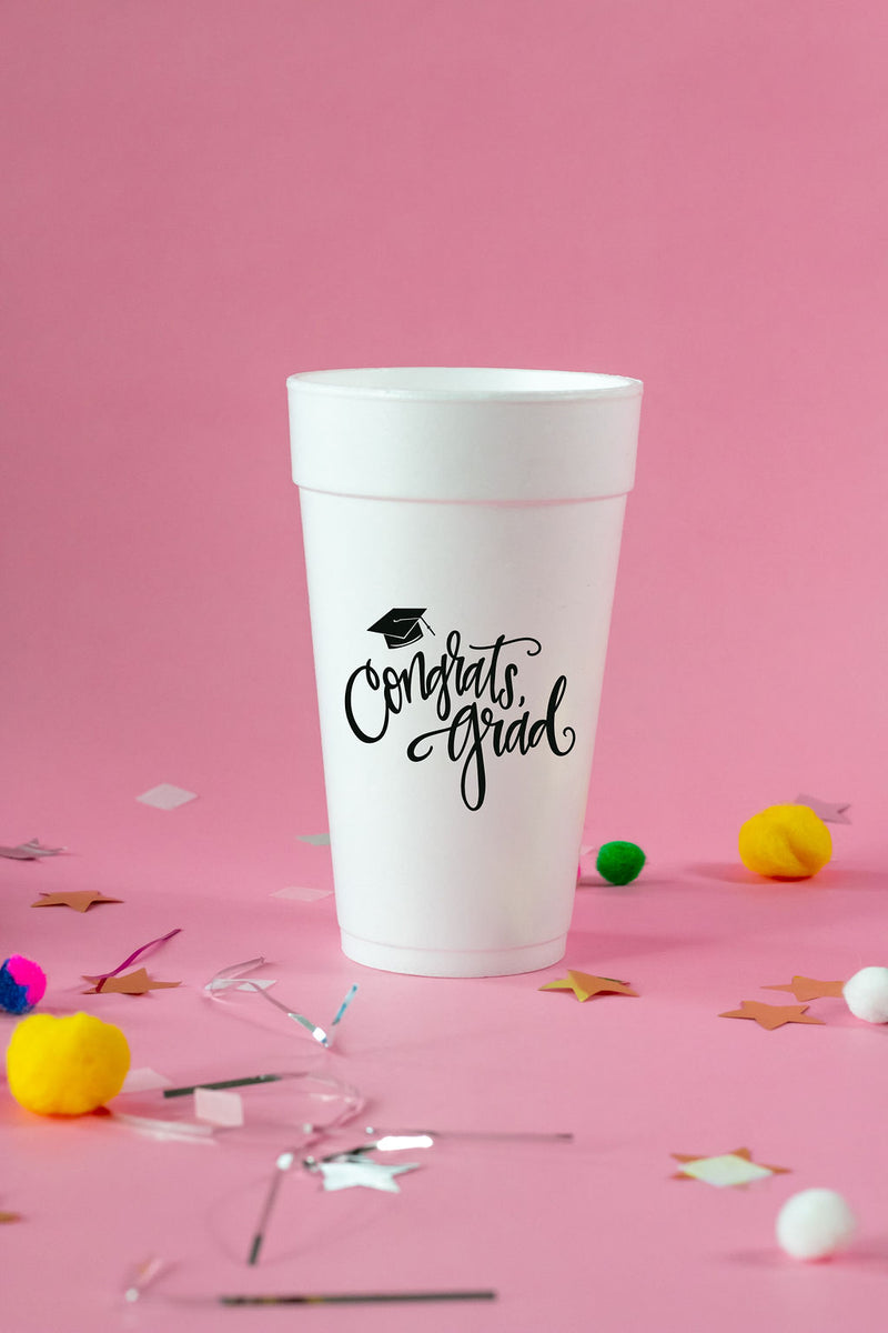 Congrats Grad Styrofoam Cups - Personalized Styrofoam Cups – Hello Harper